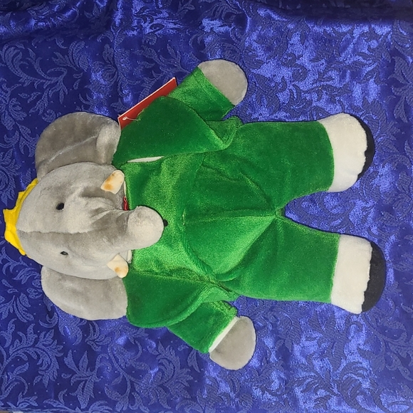Gund | Toys | Vtg 988 Babar The Elephant Stuffed Animal Vhs Babar And ...